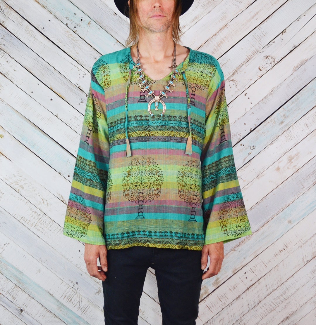 70s Vtg HIPPIE Poncho Vintage 60s DEADSTOCK India Poncho Unisex ...