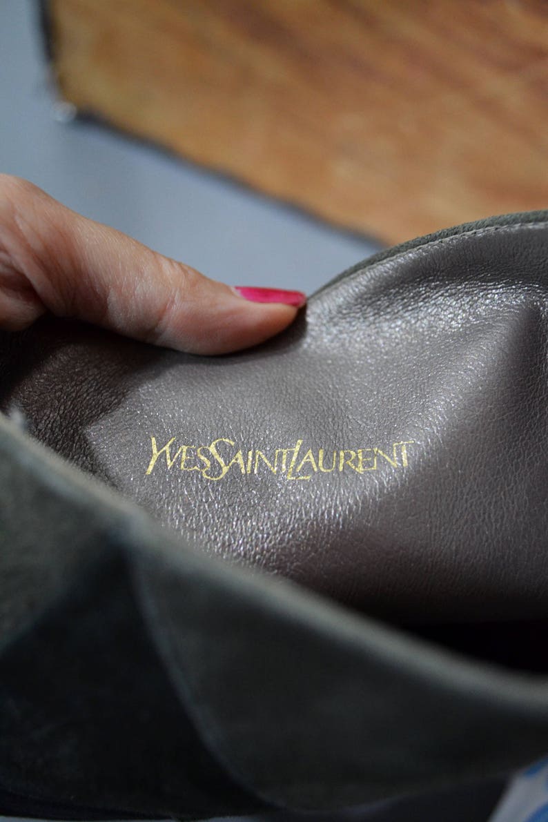 80s Vtg YSL Boots | Yves Saint Laurent Boots | 1980s Vintage YSL Suede ...