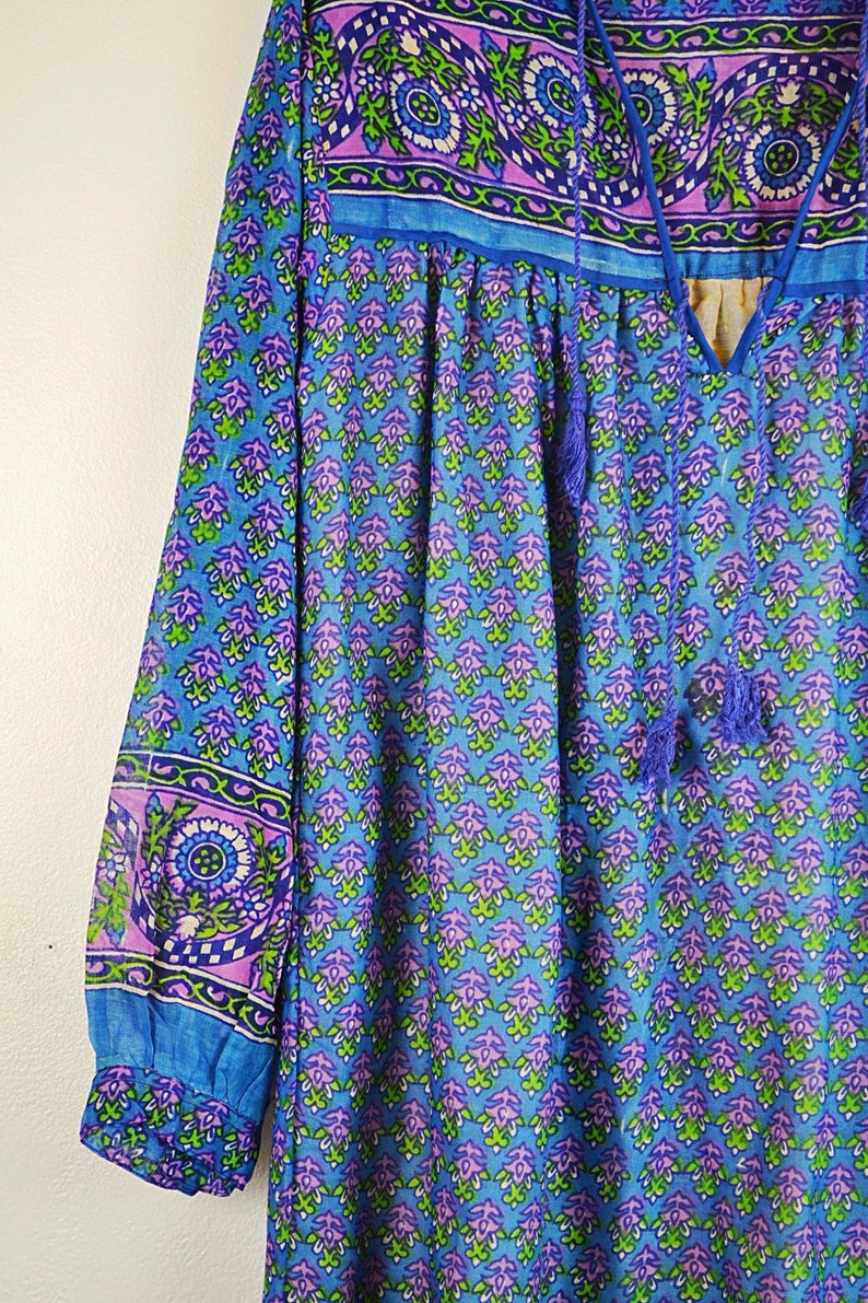 Indika Indian Dress 70s Vintage Indian Gauze Dress 1970s DEADSTOCK ...