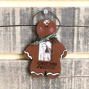 Wood Gingerbread Picture Frame Ornament - Etsy