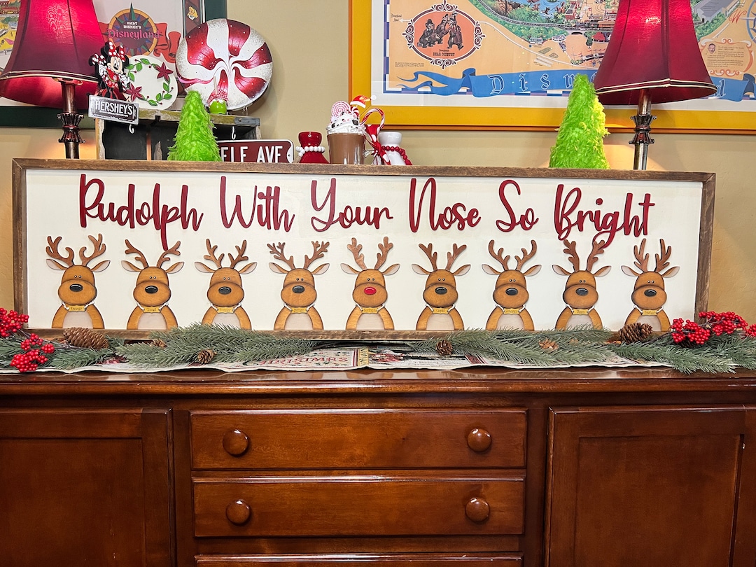 Rudolph and Crew Reindeer Sign | Rudolph the Red Nosed Reindeer | Fire ...