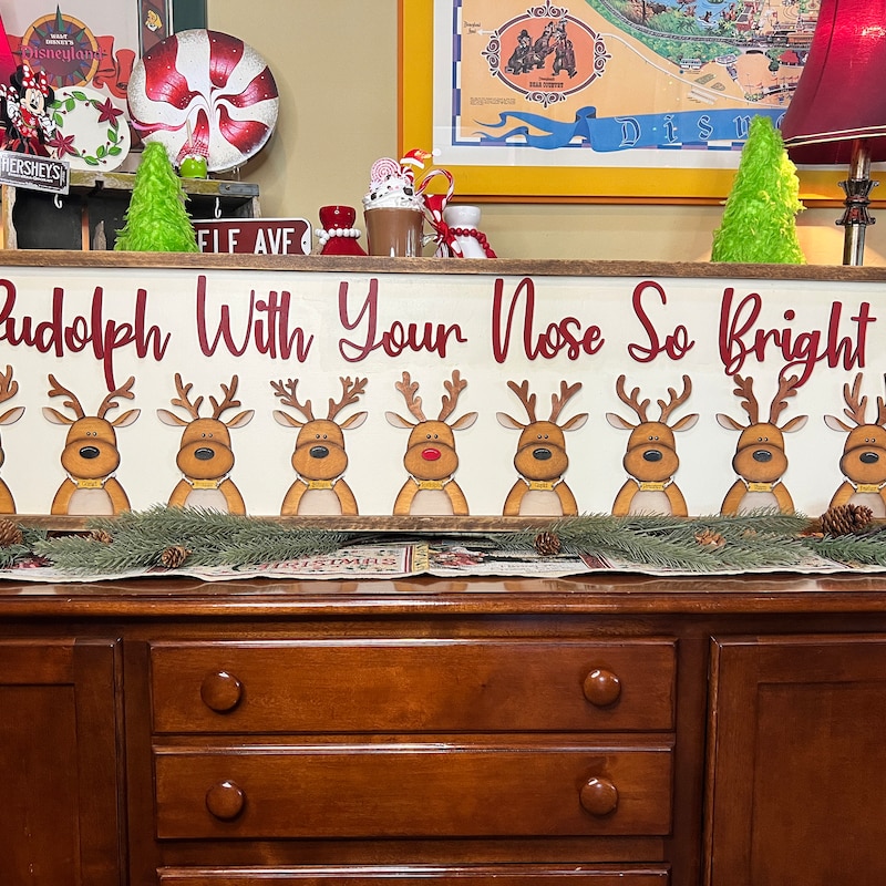 Reindeer Sign - Etsy