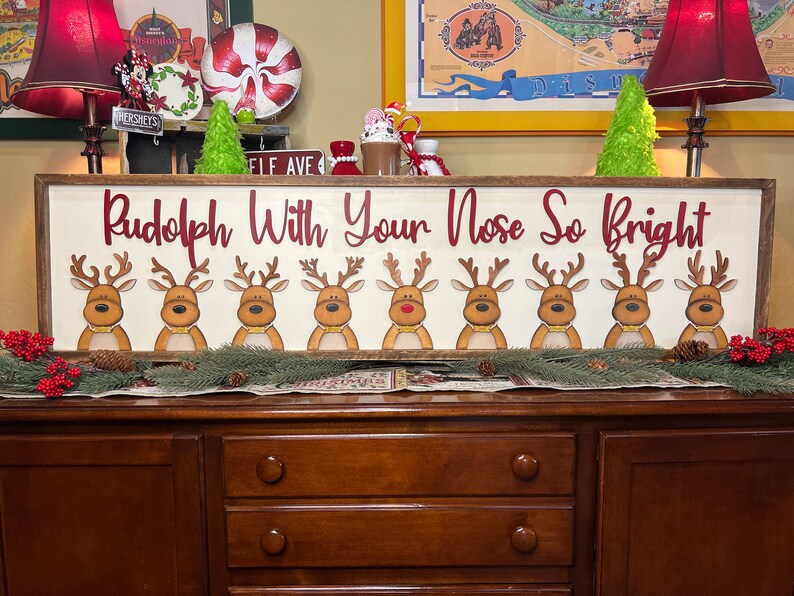 Rudolph and Crew Reindeer Sign | Rudolph the Red Nosed Reindeer | Fire ...