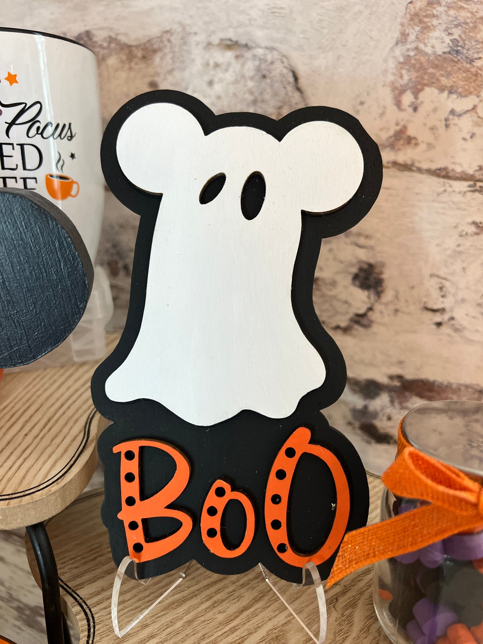 Halloween Mickey Tiered Tray Decor - 3D Mini Wood Signs | Mini Mickey ...