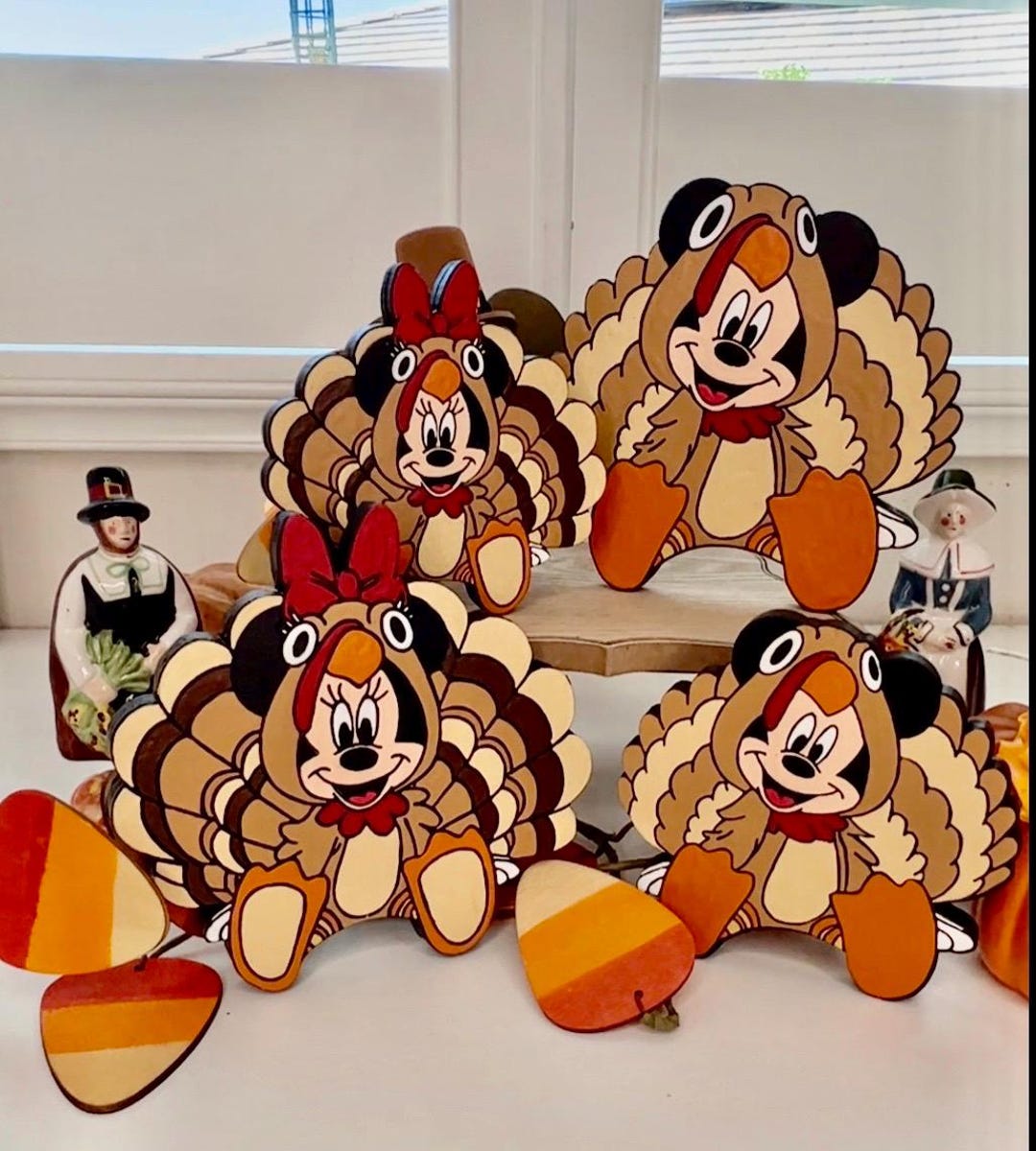 Thanksgiving Mickey Tiered Tray Decor | 3D Mini Wood Signs | Turkey ...