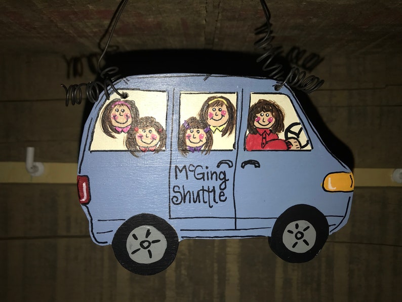 CUSTOM Whimsical Carpool Mini Van Mom Ornament - Etsy