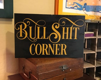 Bull Shit Sign - Etsy