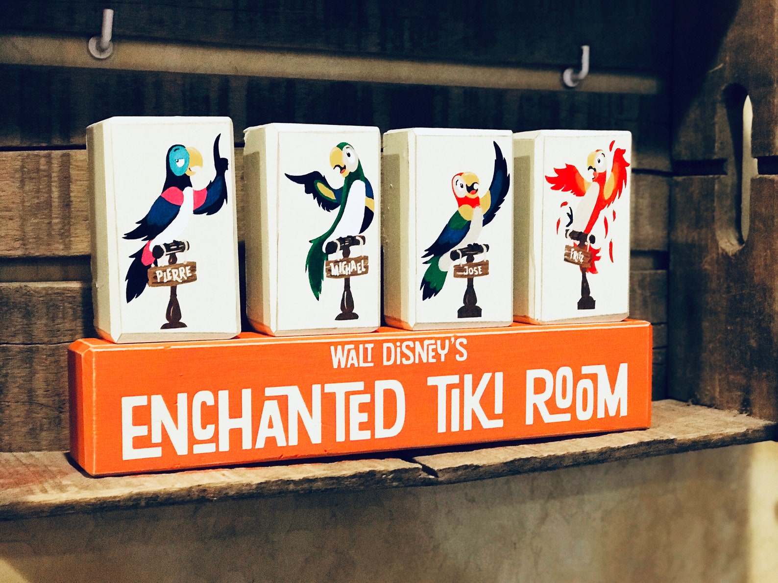 Tiki Room 5 Piece Wood Stacking Block Set | Tiki Room Decor - Etsy
