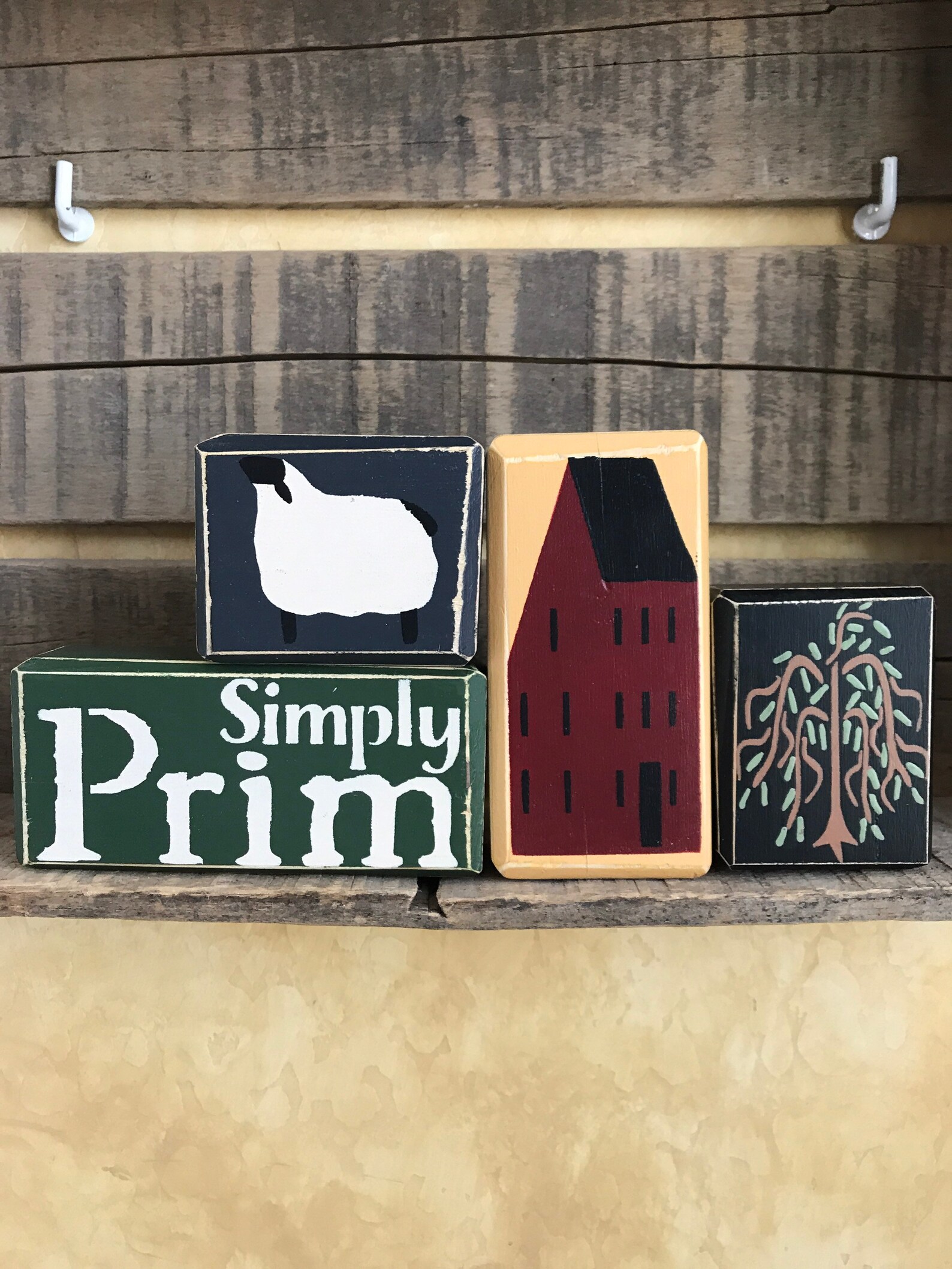 Simply Prim 4 Piece Stacking Block Set - Etsy