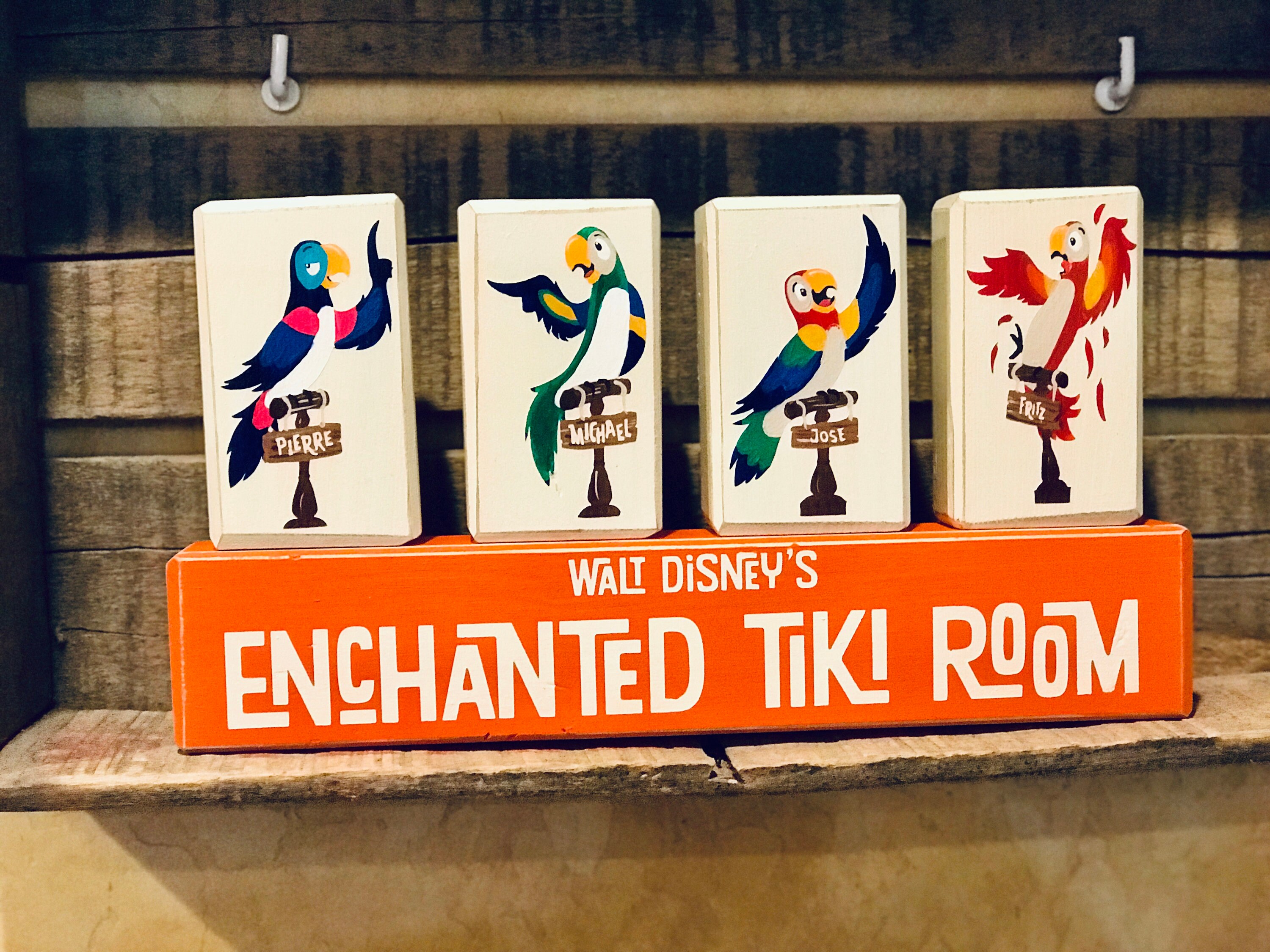 Tiki Room 5 Piece Wood Stacking Block Set | Tiki Room Decor - Etsy