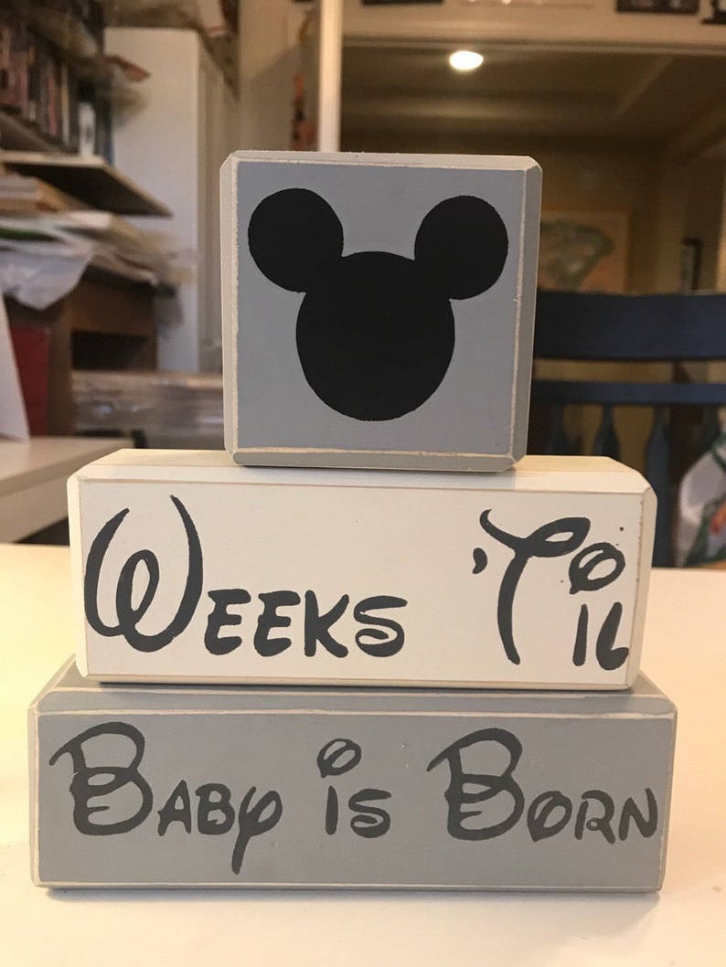 Countdown to Baby Arrival Stacking Blocks | Etsy