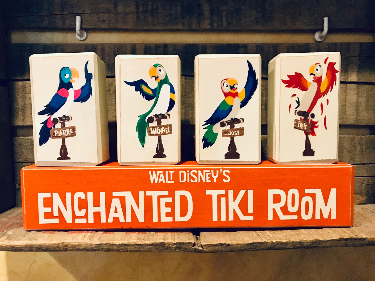 Tiki Room 5 Piece Wood Stacking Block Set | Tiki Room Decor - Etsy