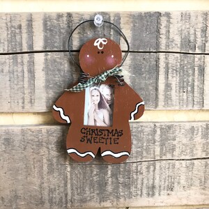 Wood Gingerbread Picture Frame Ornament - Etsy