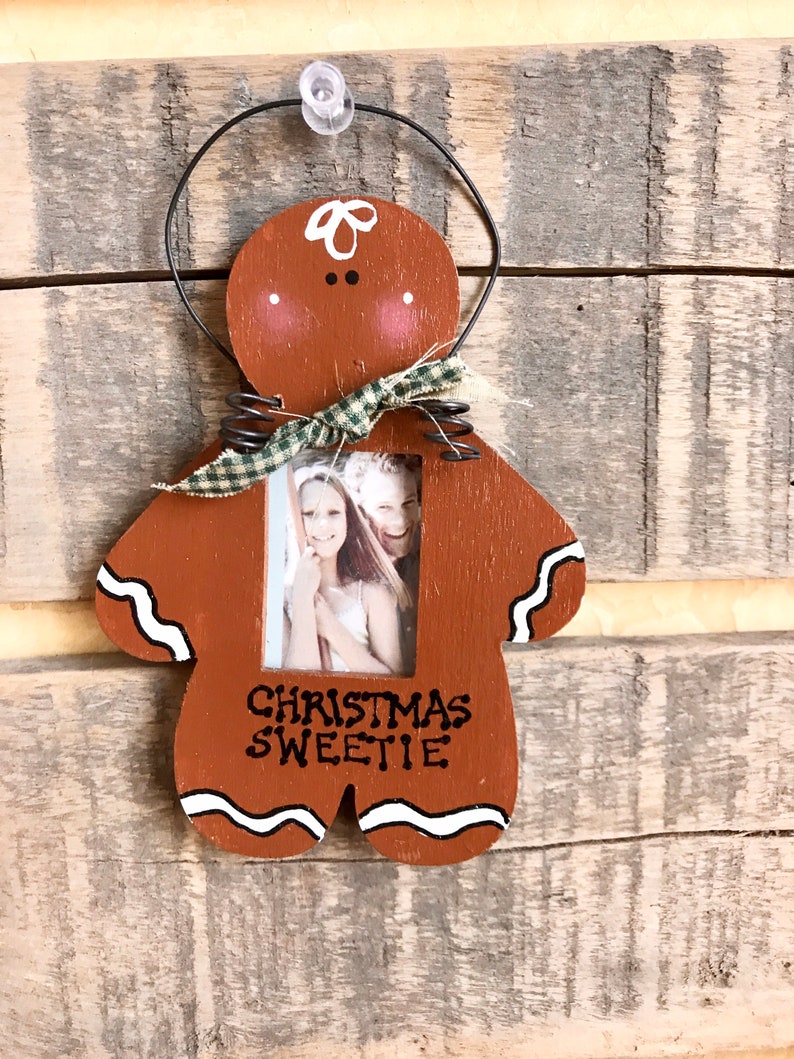 Wood Gingerbread Picture Frame Ornament | Etsy