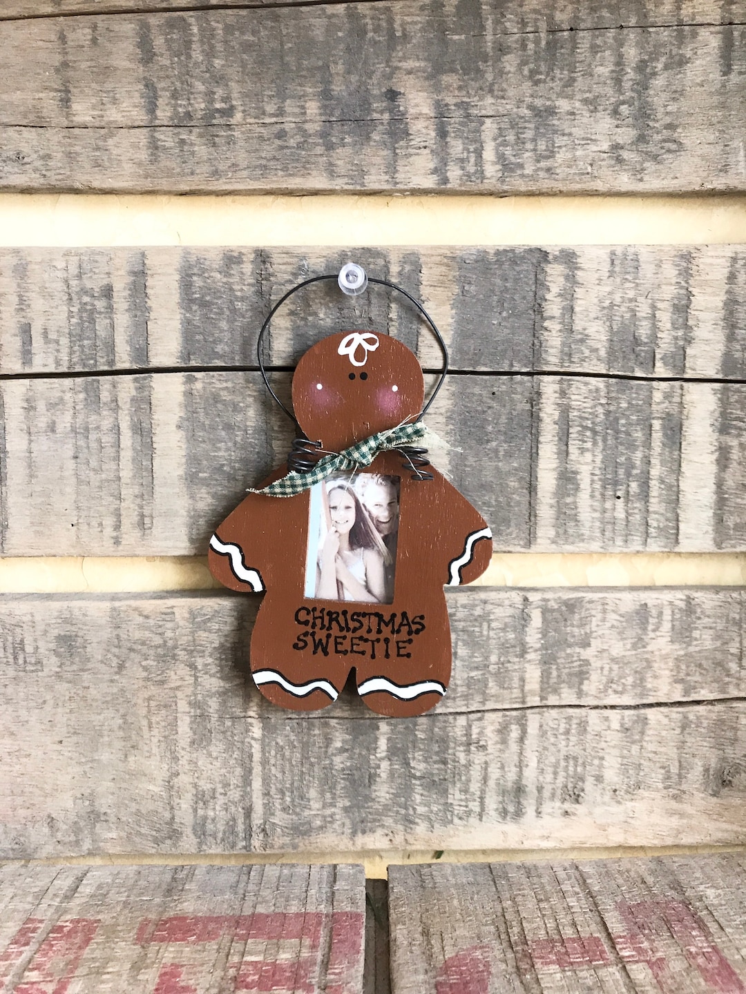 Wood Gingerbread Picture Frame Ornament - Etsy