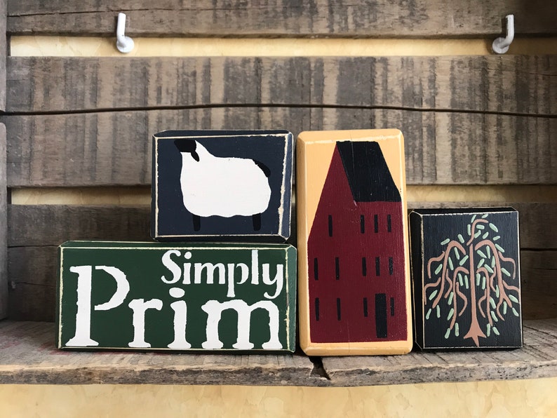 Simply Prim 4 Piece Stacking Block Set - Etsy
