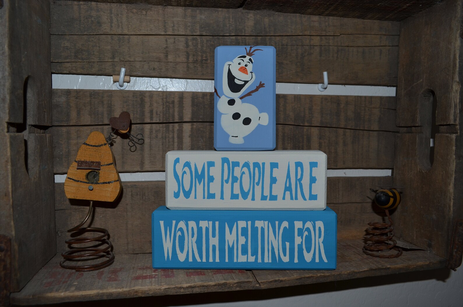 Frozen Olaf Some People Are Worth Melting for Stacking Blocks | Etsy