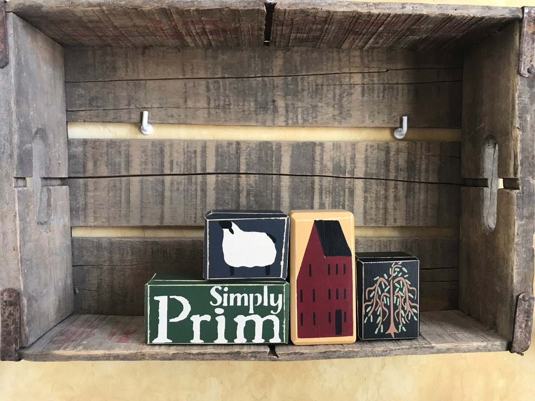 Simply Prim 4 Piece Stacking Block Set - Etsy