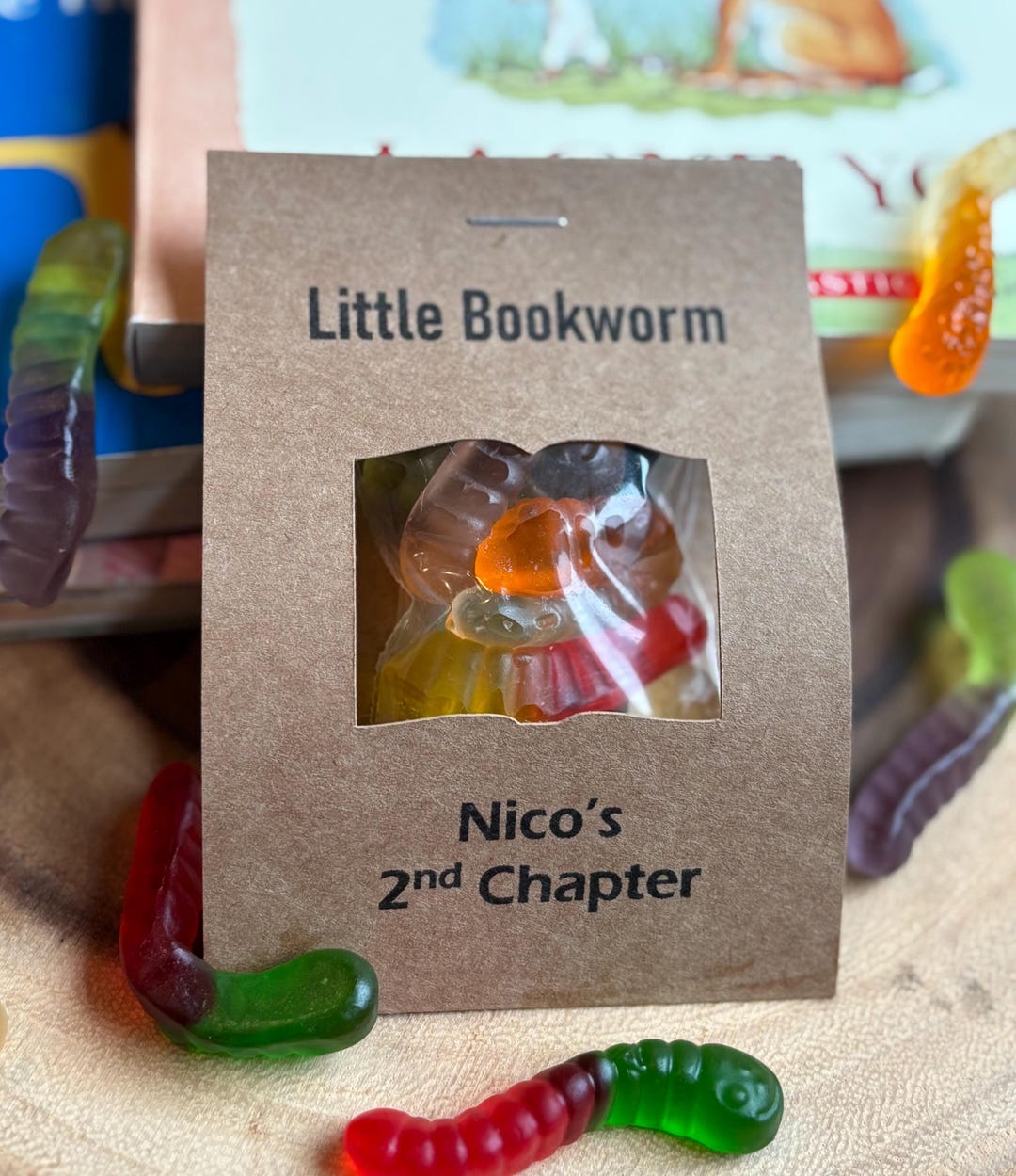 20 Little Bookworm Favors/book Theme Party - Etsy