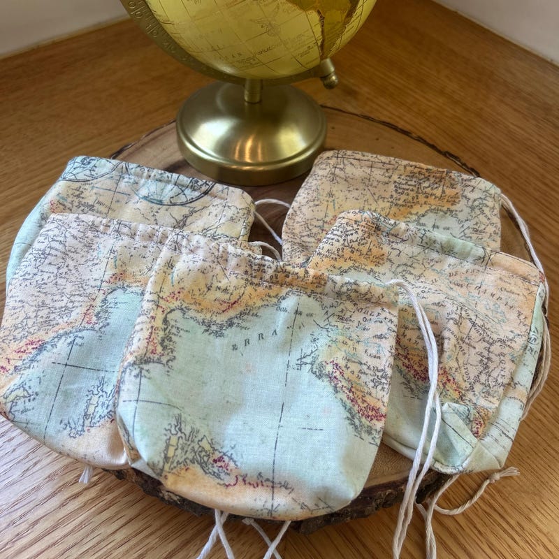 World Map Paper Bags - Etsy