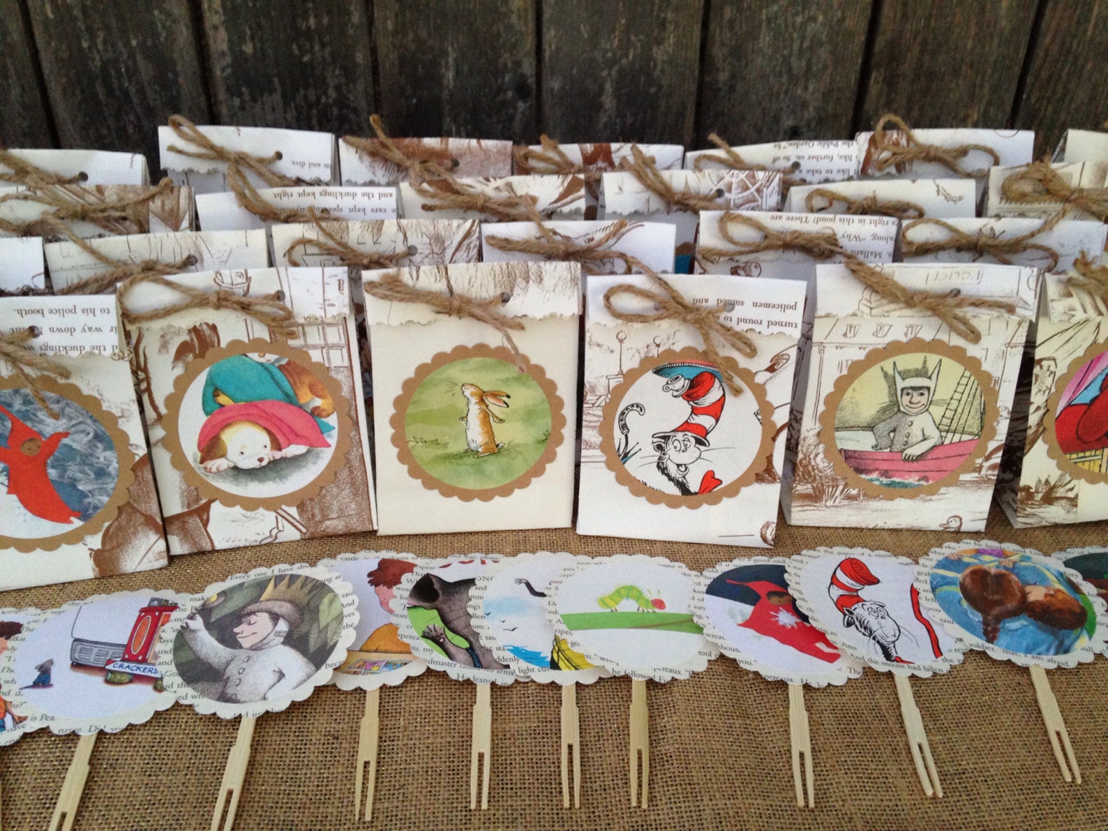 Children's Book Theme Party Package/burlap Birthday Decor - Etsy