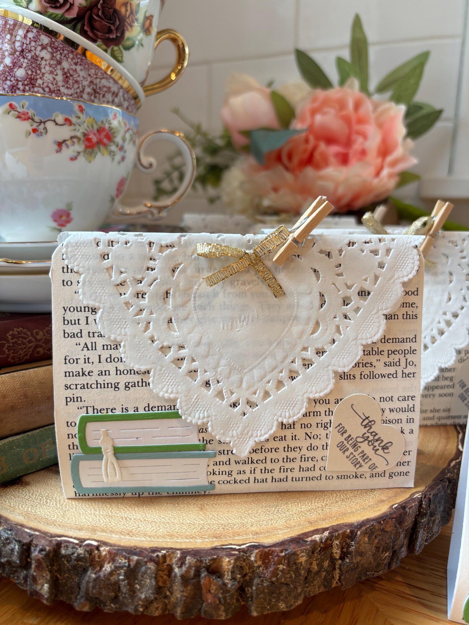 Handmade Book Page Favors From Vintage Books Set of 10/book Theme Party ...