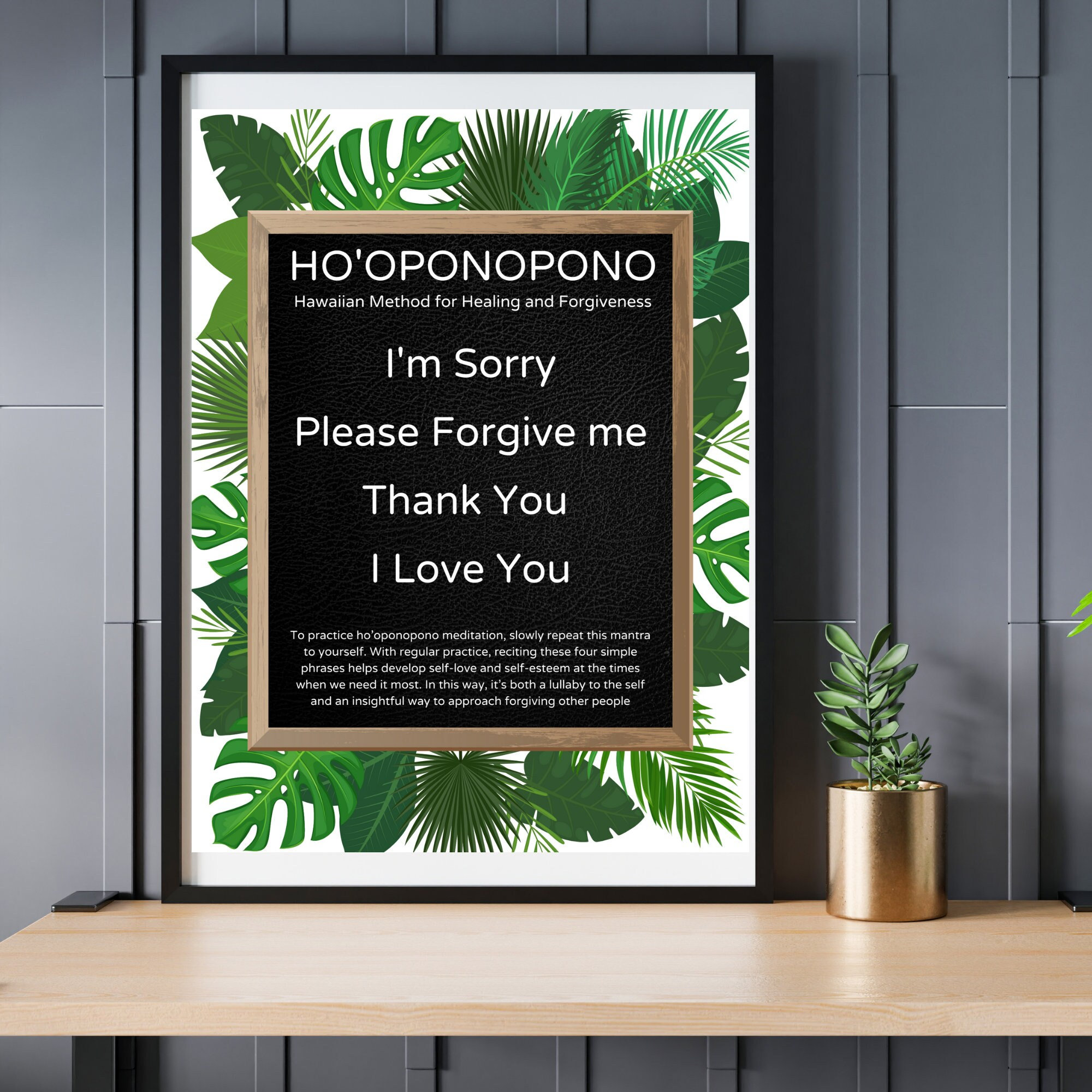 Ho'oponopono Poster I Printable Wall Art I INSTANT DOWNLOAD I Hawaiian ...