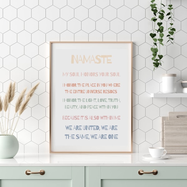 Namaste Poster - Etsy