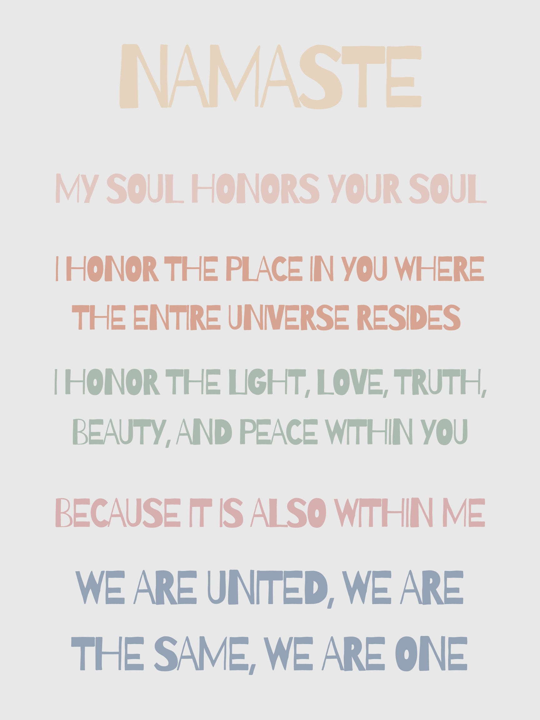 Namaste Definition Print, Namaste Sign, Namaste Printable, Yoga Poster ...