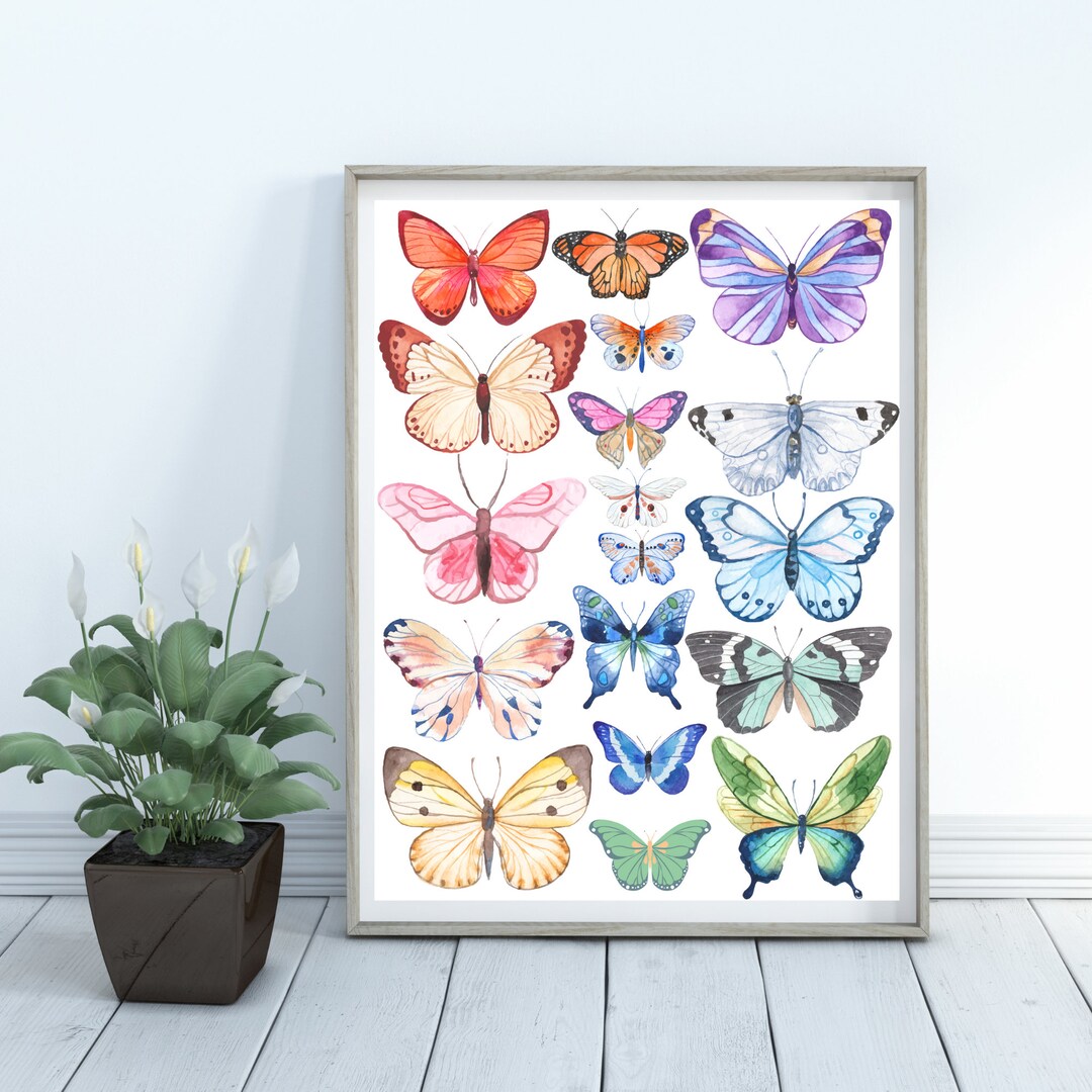 Butterfly Print, Papillon Print, Butterfly Poster, Butterfly ...