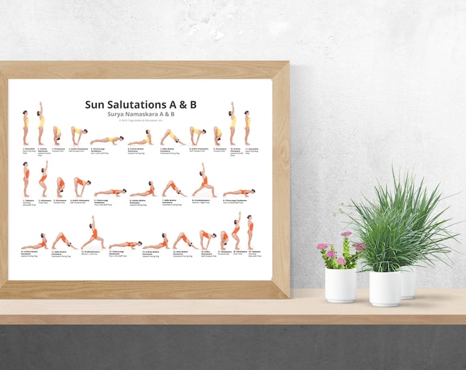 Digital Download Yoga Poses Poster 24x36 Yoga Chart Yoga Pose Poster Print Wall Art Yoga Poster ...