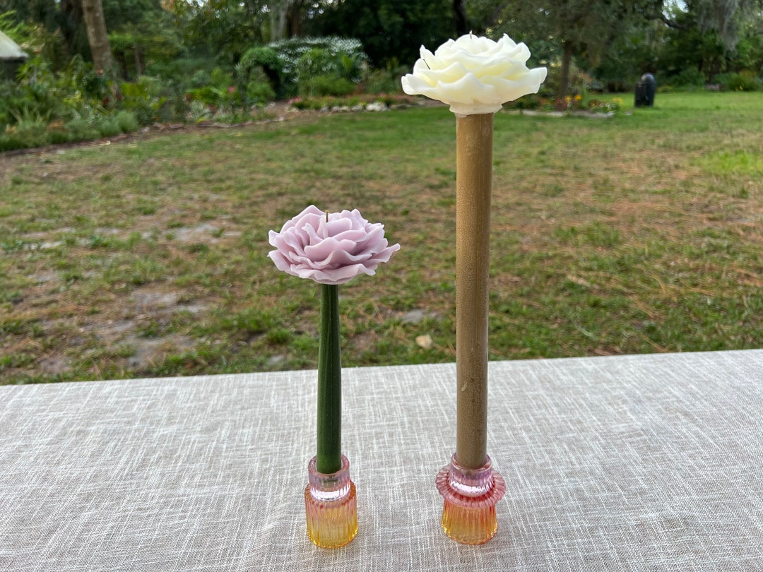 Rose Taper Candle for Home Decor, Wedding Candles, Event Candles ...