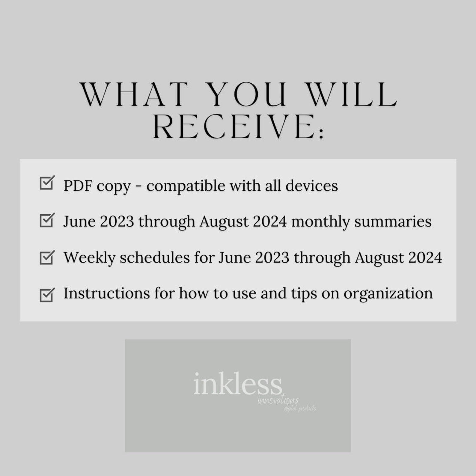 2023 2024 Digital Planner Minimal Design Weekly Planner - Etsy