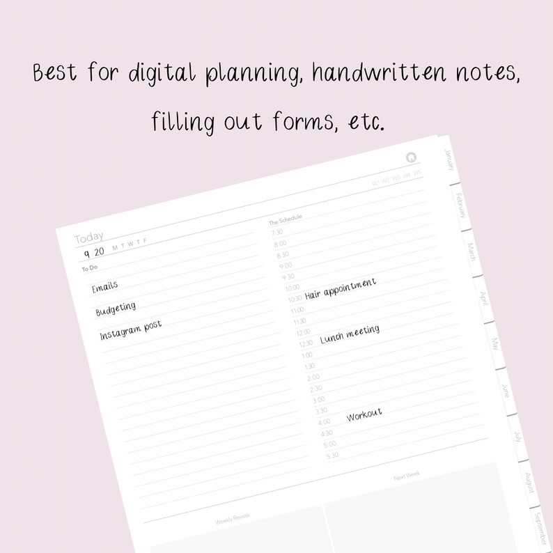 Font Handwritten Perfect for Digital Planners, Thank You Cards, Forms ...