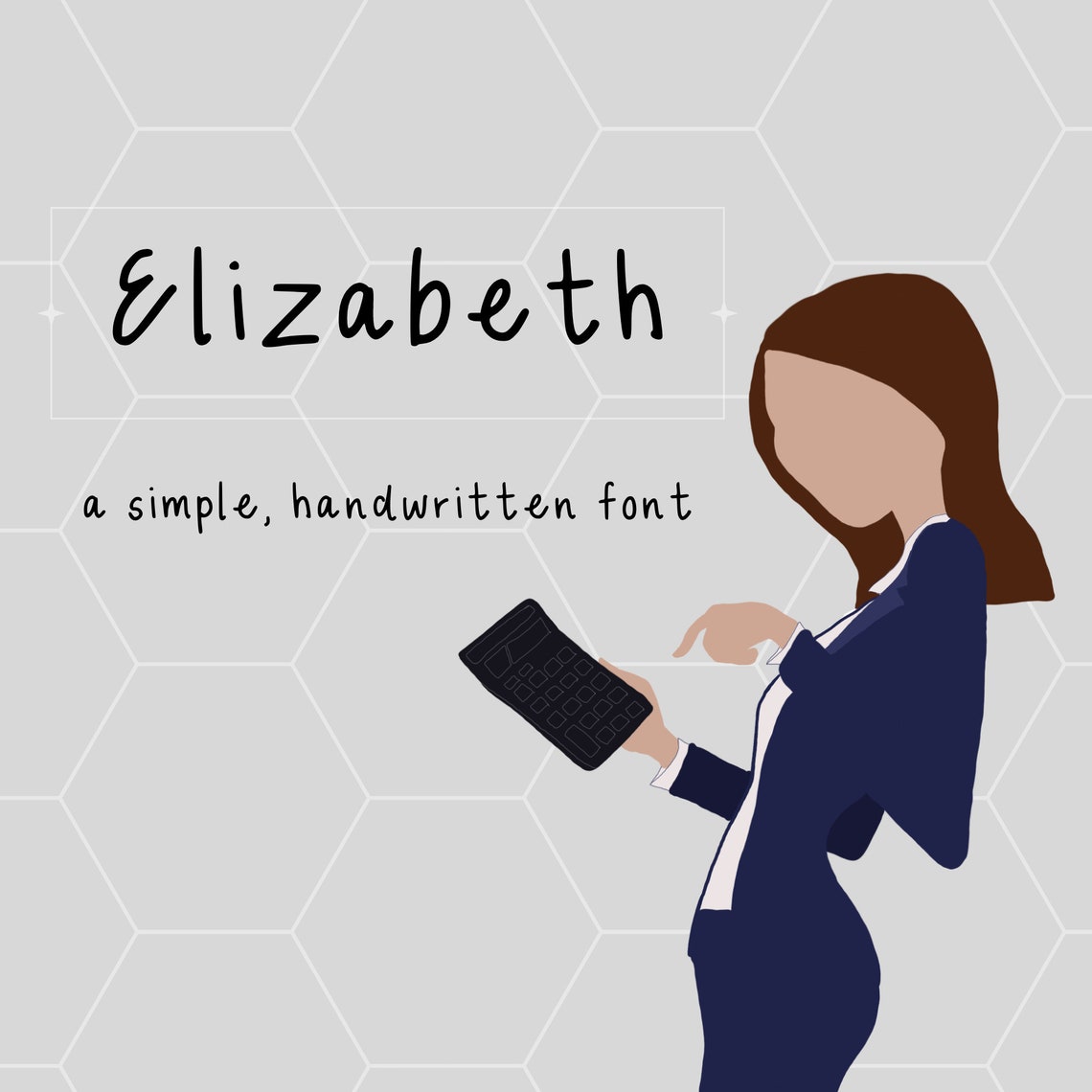 Simple Handwritten Professional Font for Digital Planners, Teaching, or ...