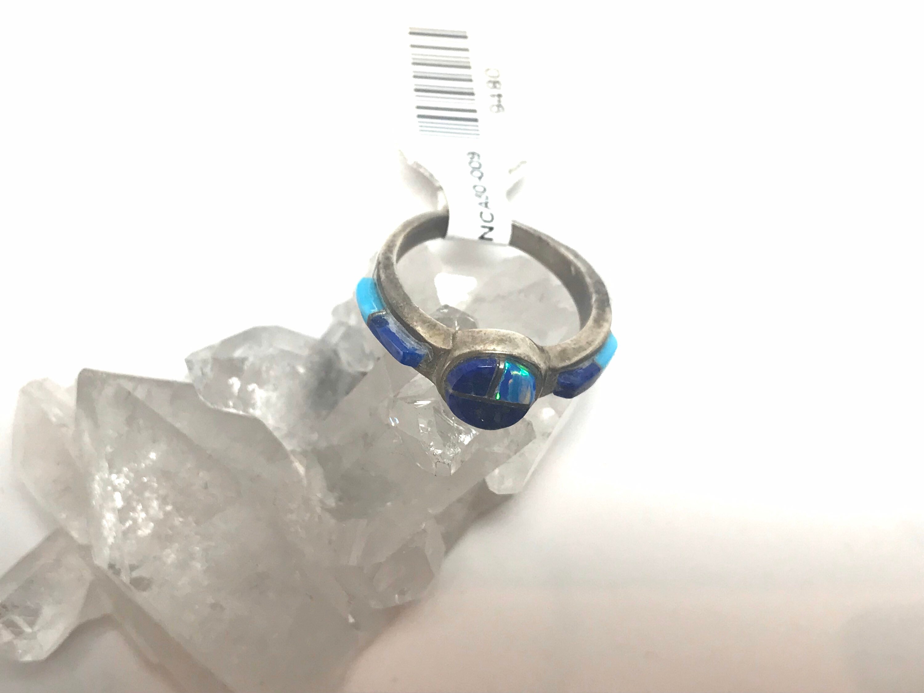 Native American Inlay Ring Sterling Silver With Opal | Etsy
