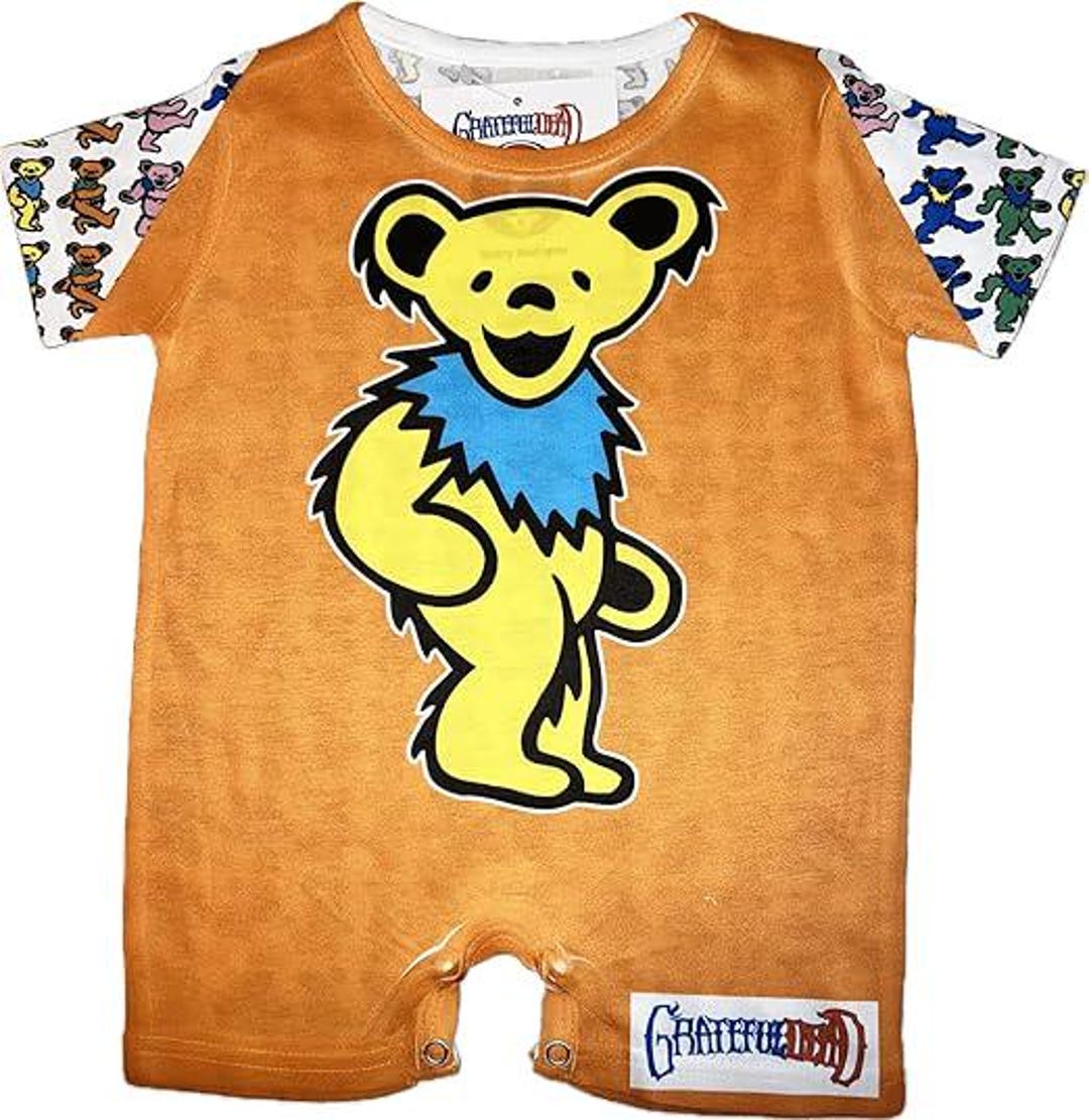 Officially Licensed Grateful Dead Baby Romper Dancing Bears Design ...