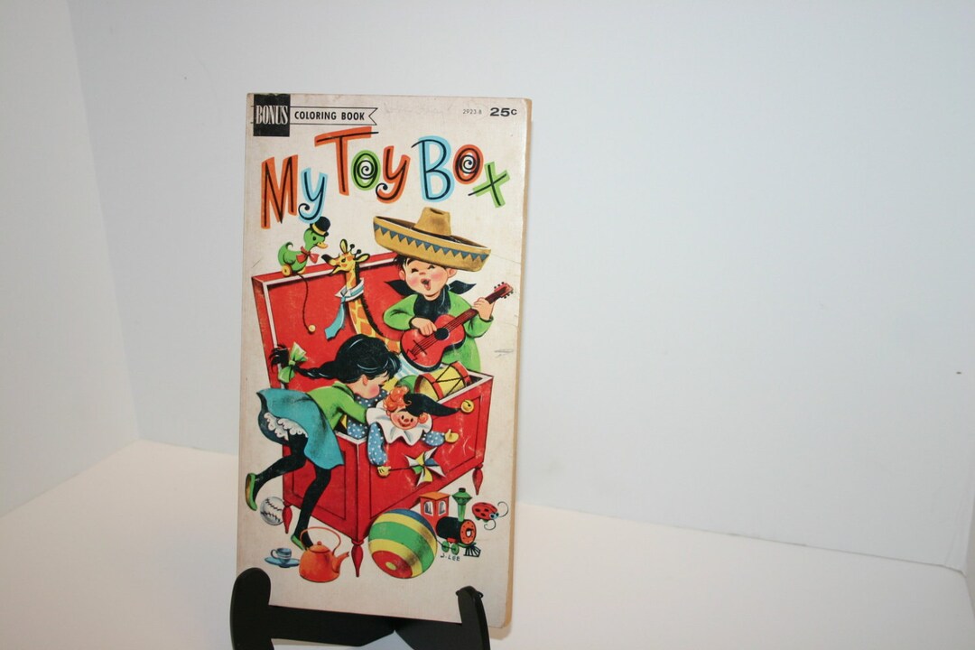 Vintage 1966 My Toy Box Coloring Book by Whitman - Etsy