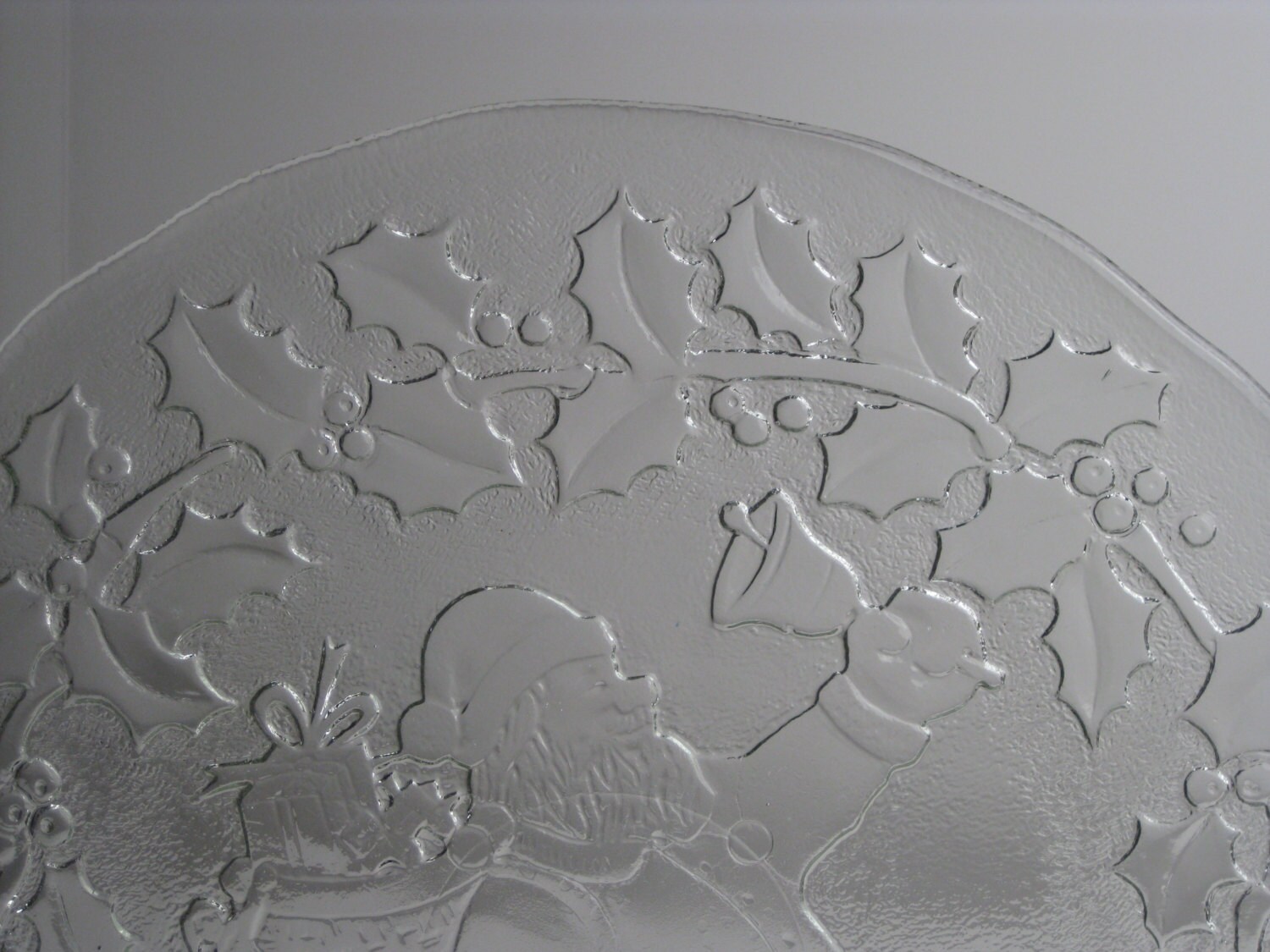 Vintage Santa Embossed Inverted Texture and Clear Glass - Etsy