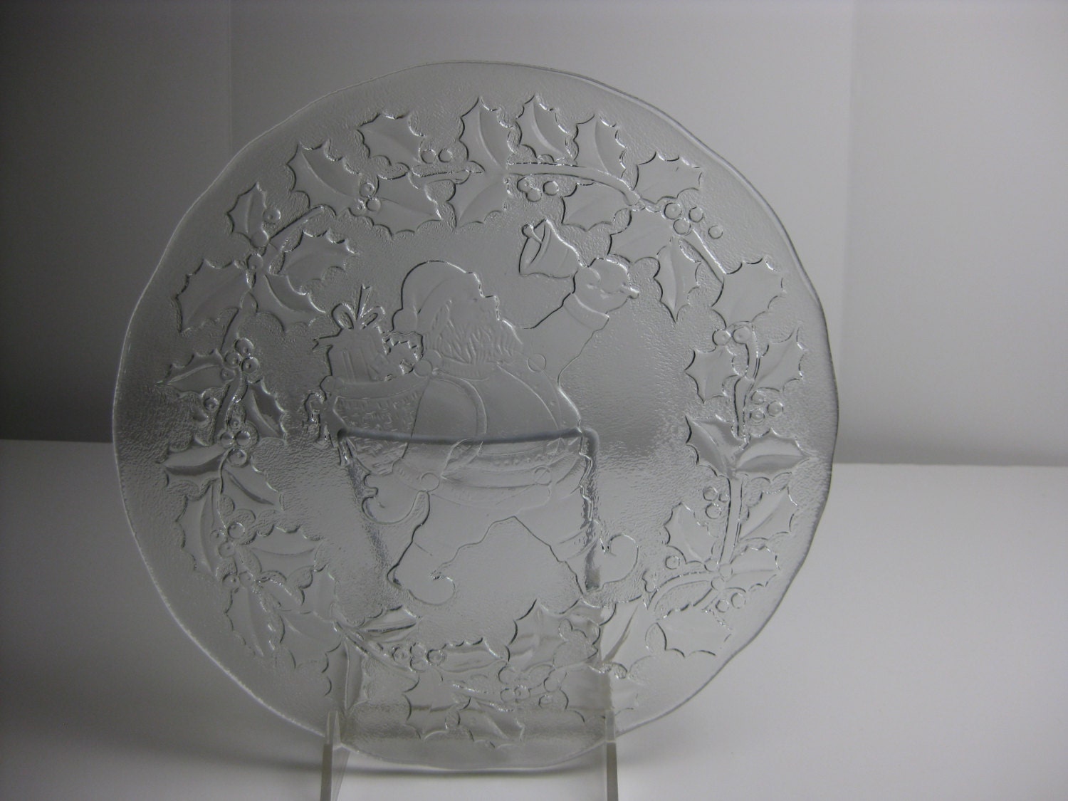 Vintage Santa Embossed Inverted Texture and Clear Glass - Etsy