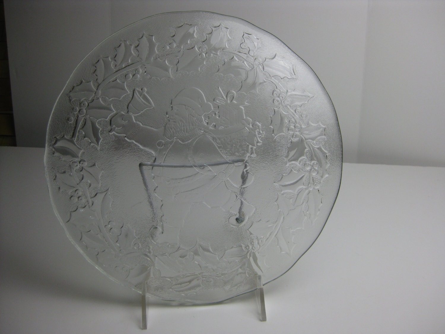 Vintage Santa Embossed Inverted Texture and Clear Glass - Etsy