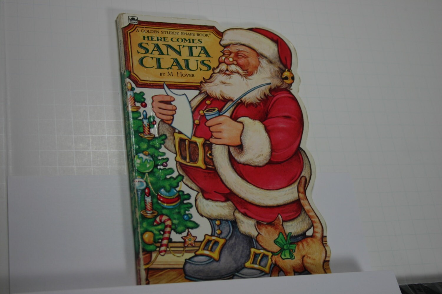 Vintage Golden Sturdy Shape Book Here Comes Santa Claus by M. Hover ...