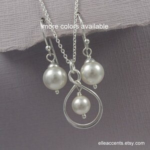 Infinity Jewelry Set, Sterling Silver Infinity Set, Infinity Necklace ...