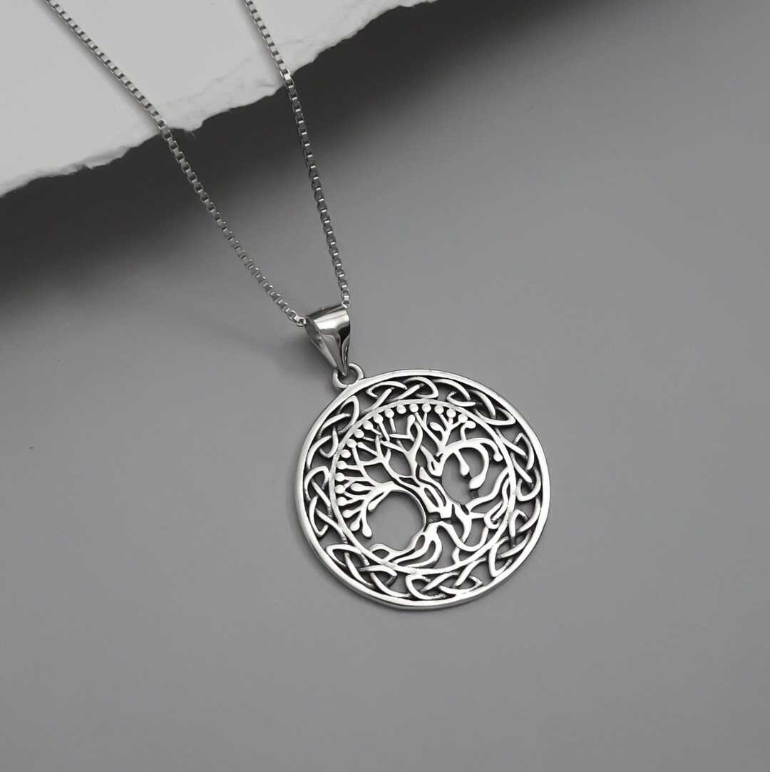 Tree of Life Necklace, Sterling Silver Tree of Life Necklace, Mom Gift ...