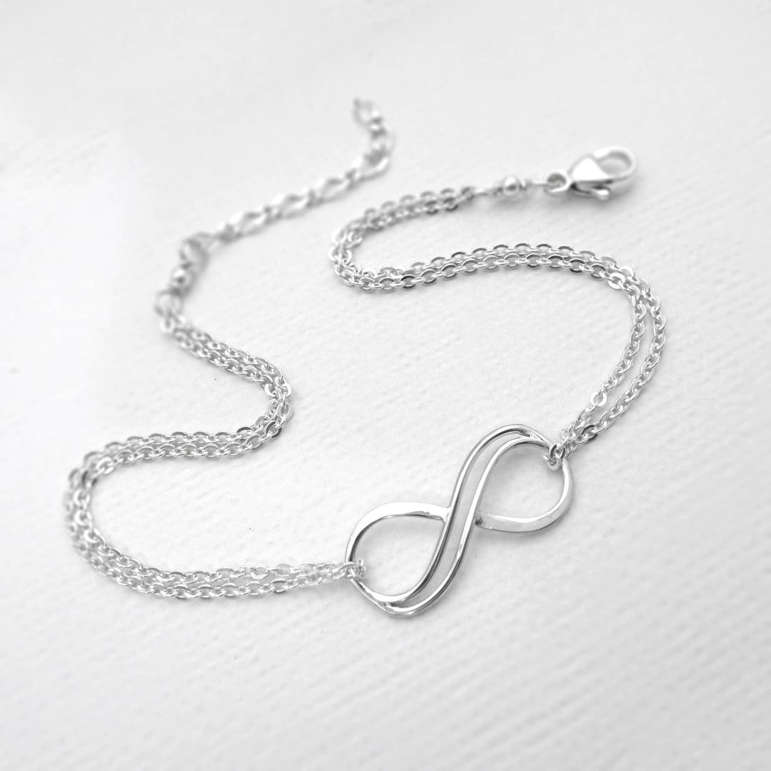 Infinity Bracelet, Silver Infinity Bracelet, Sterling Silver Infinity ...
