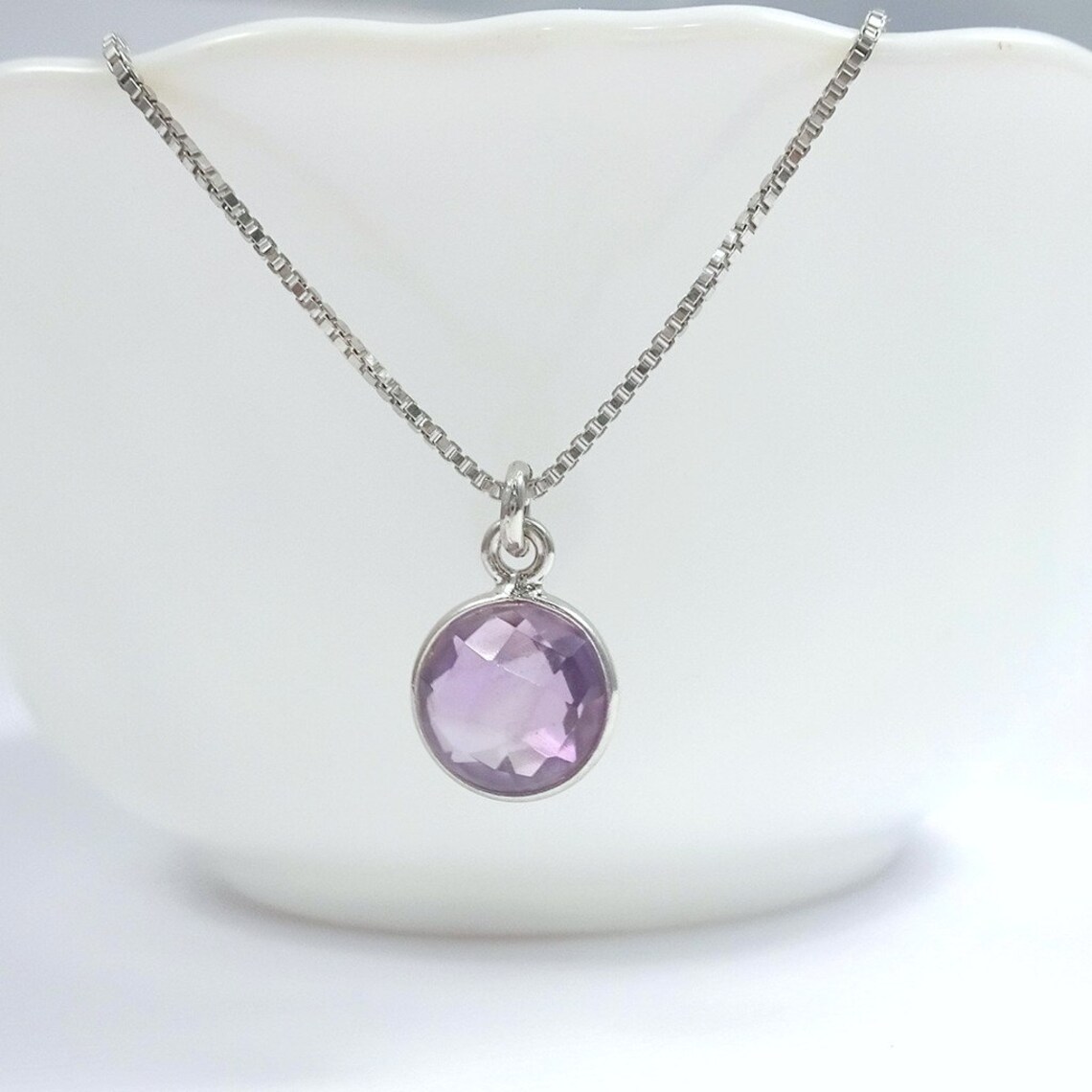 Amethyst Necklace, Amethyst Necklace, February Birthstone Necklace ...