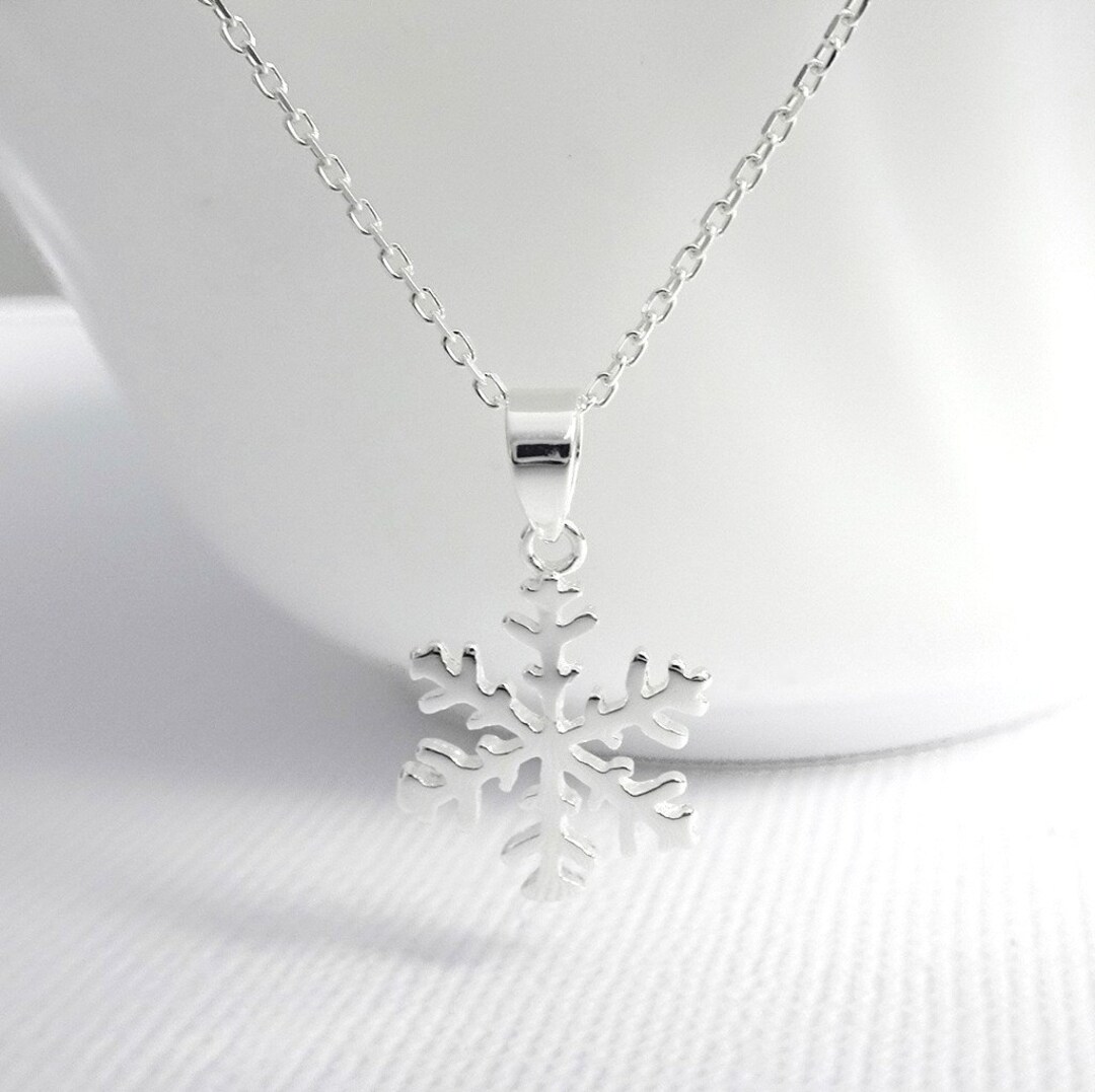 Winter Necklace, Christmas Necklace, Snowflake Necklace, Sterling ...