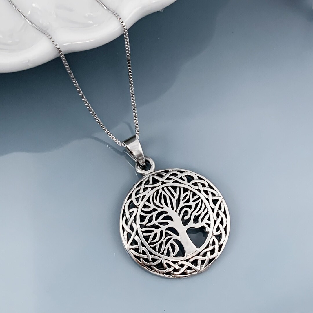 Tree of Life Necklace, Sterling Silver Tree of Life Necklace, Mom Gift ...