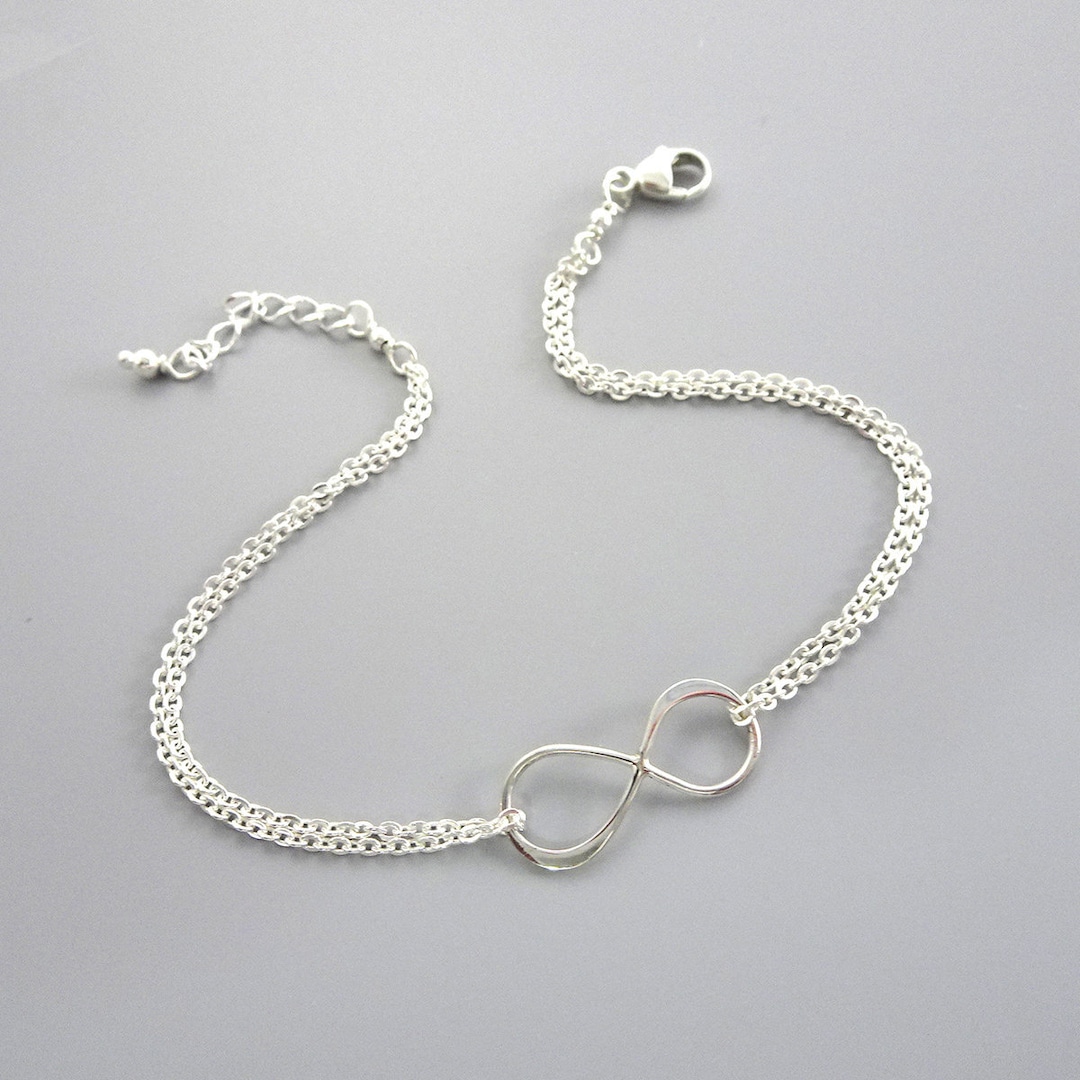 Infinity Bracelet Silver, Silver Infinity Bracelet, Wedding Bracelet ...