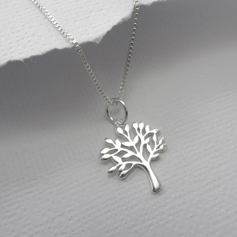 Silver Tree of Life Necklace Gift for Mom Gift for | Etsy